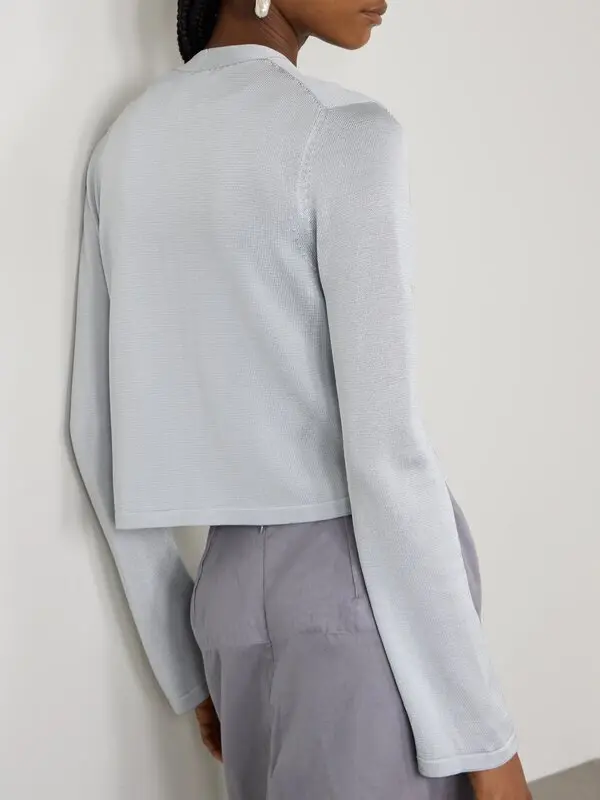 Galvan Ida' Layered Knitted Tank And Cardigan Set