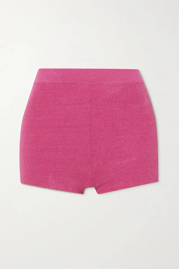 Jacquemus Arancia Linen Shorts - Pink