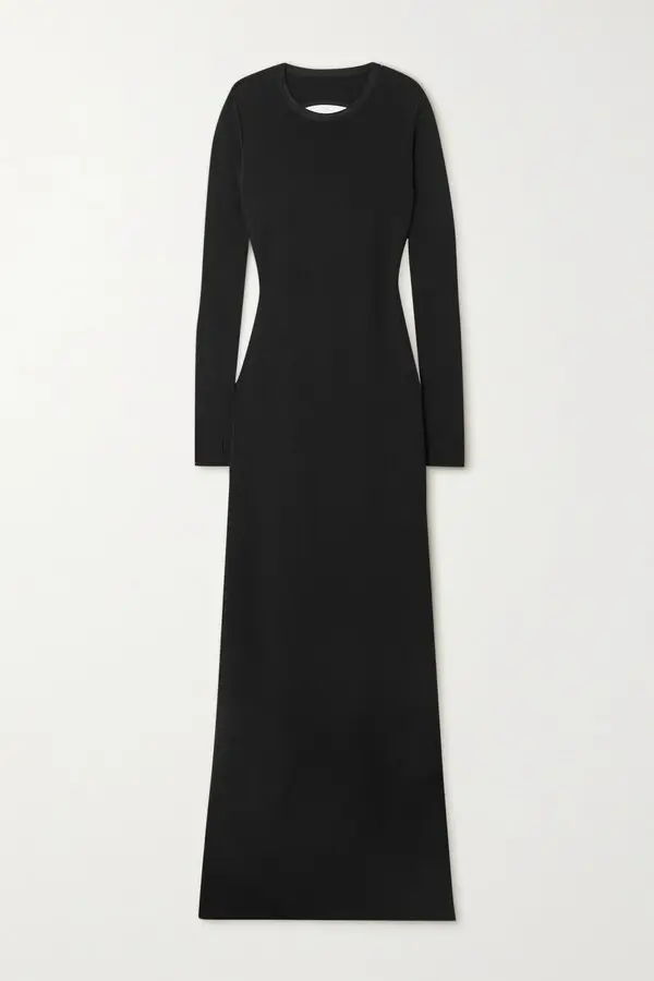 Givenchy Open-back Cutout Knitted Maxi Dress