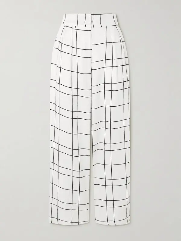Faithfull The Brand Duomo Checked Linen Pants