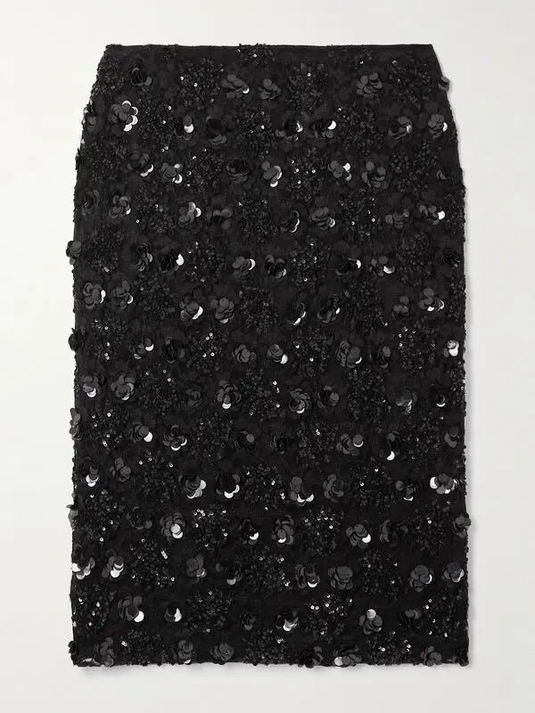 Dolce & Gabbana Sequin-embellished Lace Skirt