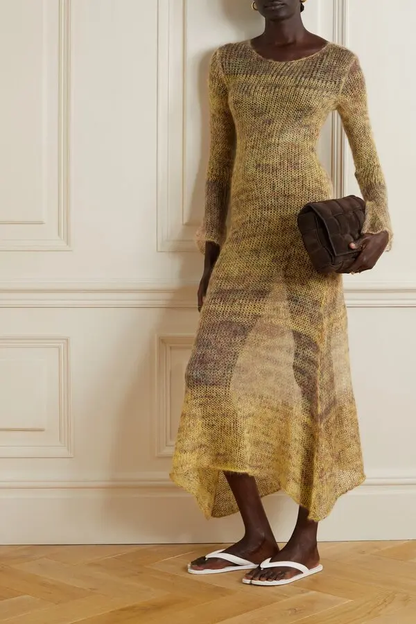 LUKHANYO MDINGI Mohair And Silk-blend Maxi Dress