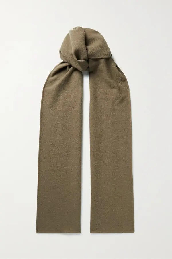 THE ROW Bisbee Wool-blend Twill Scarf - Brown