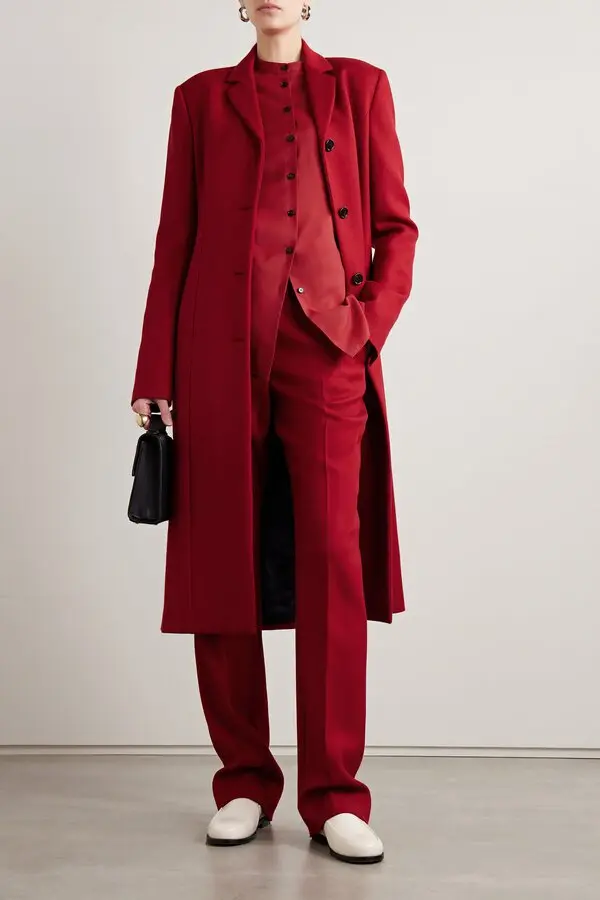 Veronica De Piante Wool And Silk-blend Shirt