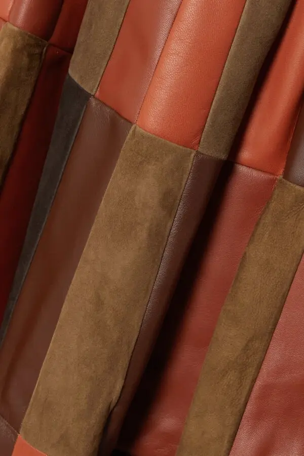 Gabriela Hearst Mayita Patchwork Leather Skirt