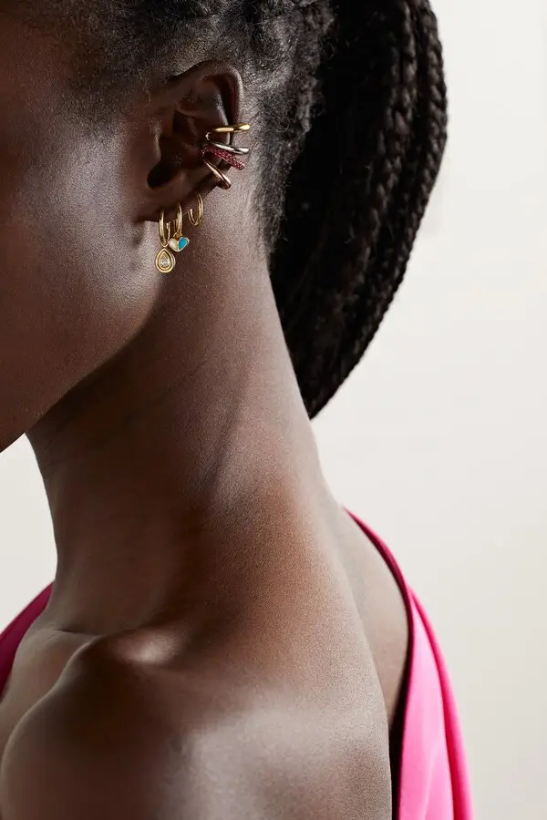 GEMELLA JEWELS Intertwin Ruby Ear Cuff