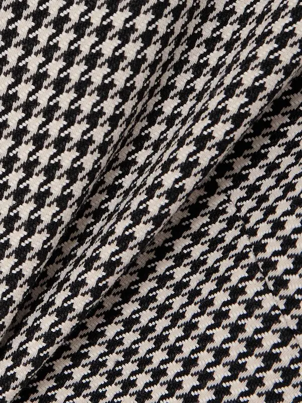 Dolce & Gabbana Open-back Houndstooth Wool-blend Mini Dress