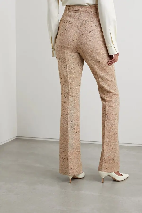 Gabriela Hearst Flared Wool And Cashmere-blend Trousers