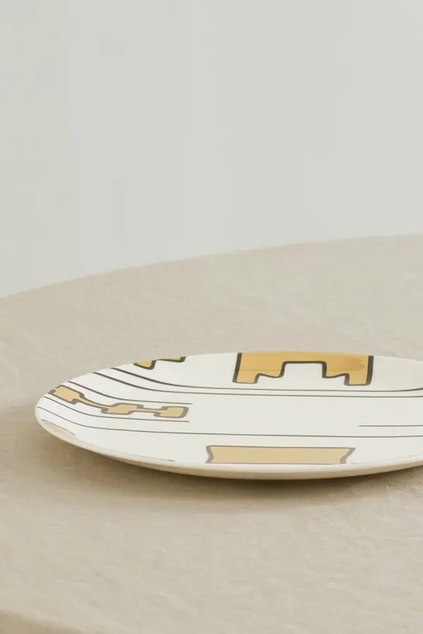 NIMEROLOGY Here Comes The Sun 27cm -plated Bone China Dinner Plate