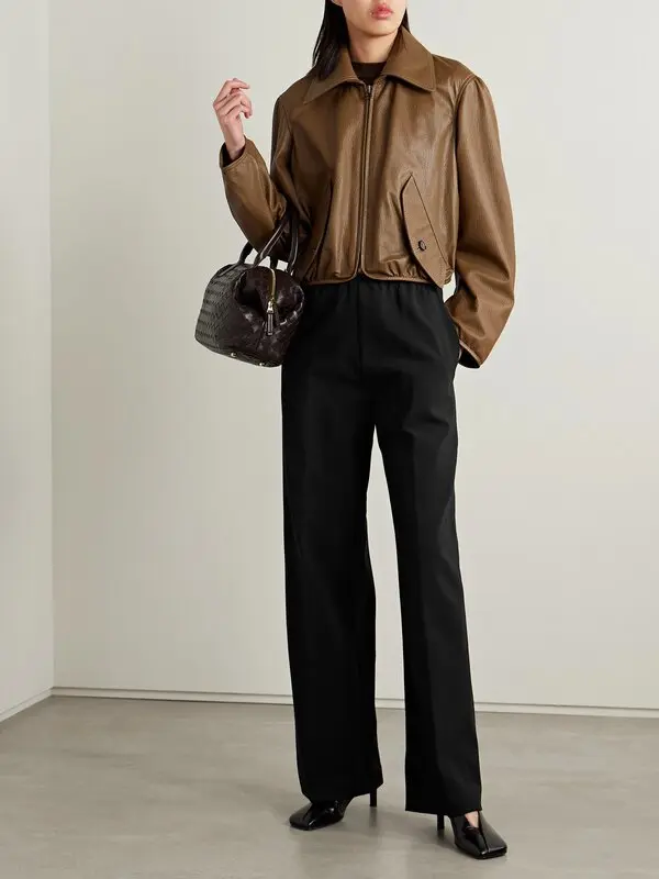 FFORME Maud Wool-blend Crepe Wide-leg Pants
