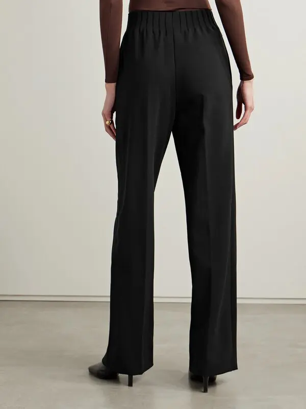 FFORME Maud Wool-blend Crepe Wide-leg Pants