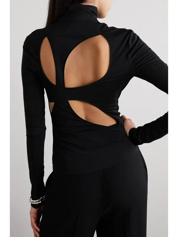 Givenchy Cutout Stretch-jersey Turtleneck Top