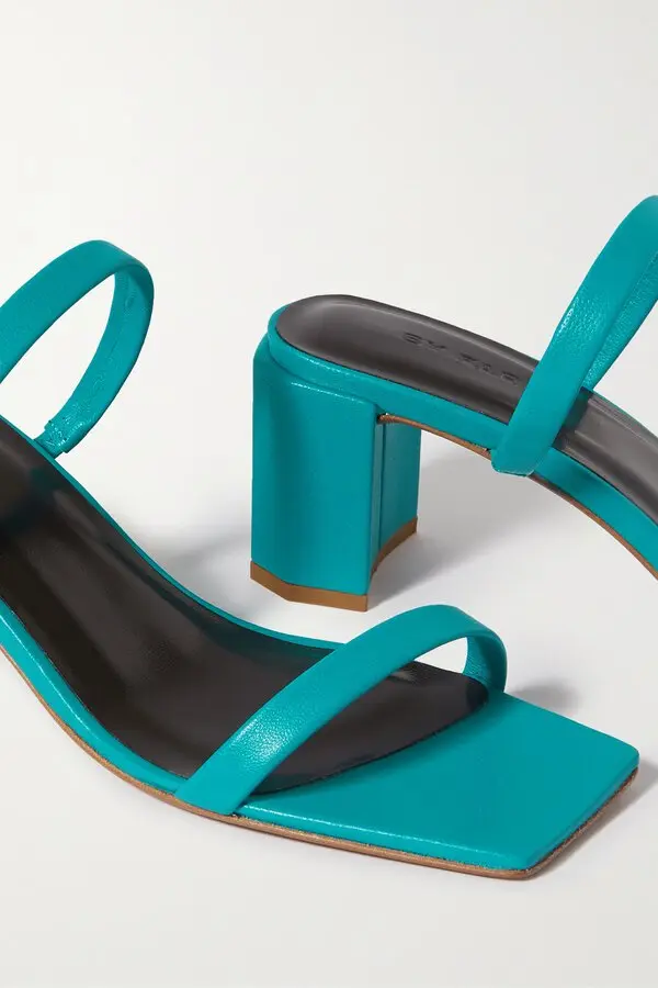 By Far Tanya Glossed-leather Mules