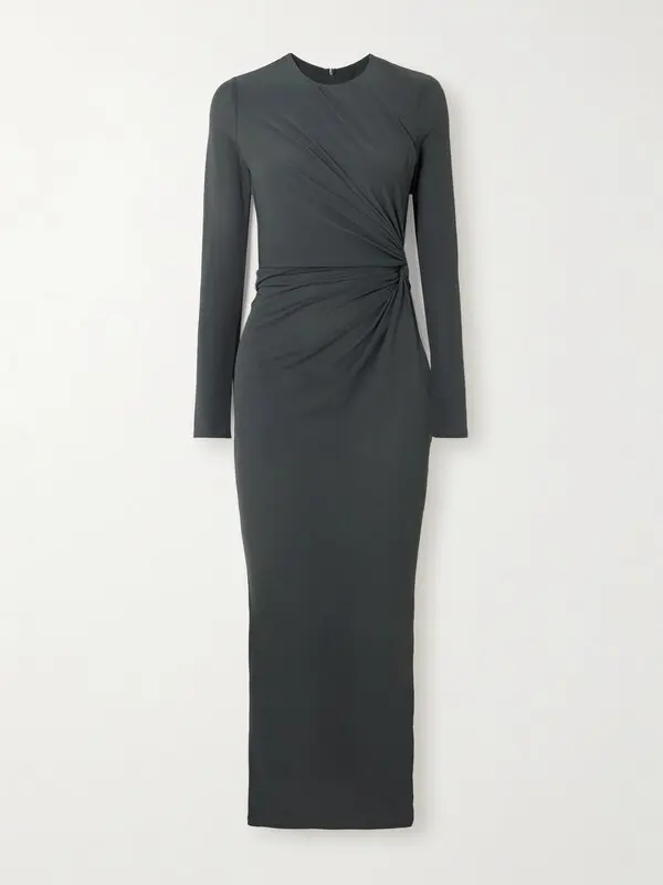 Alex Perry Twist-front Crepe-jersey Midi Dress