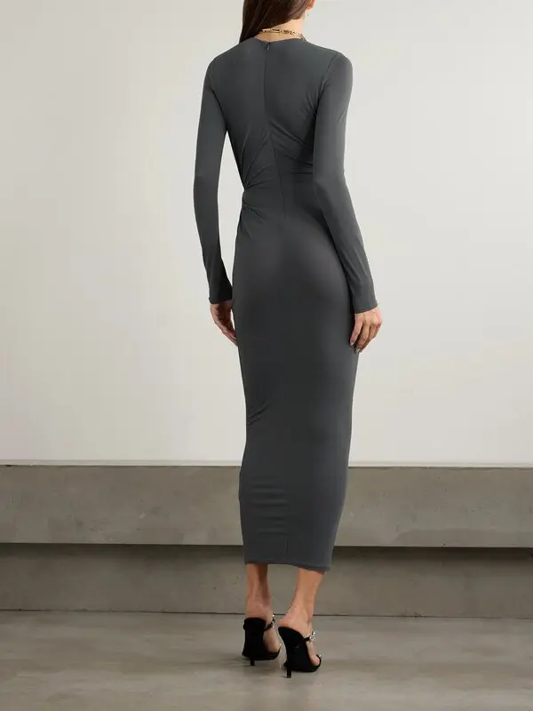 Alex Perry Twist-front Crepe-jersey Midi Dress