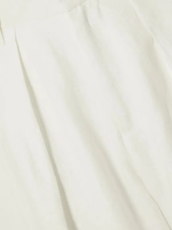 Mara Hoffman Marella Pleated Hemp Straight-leg Trousers