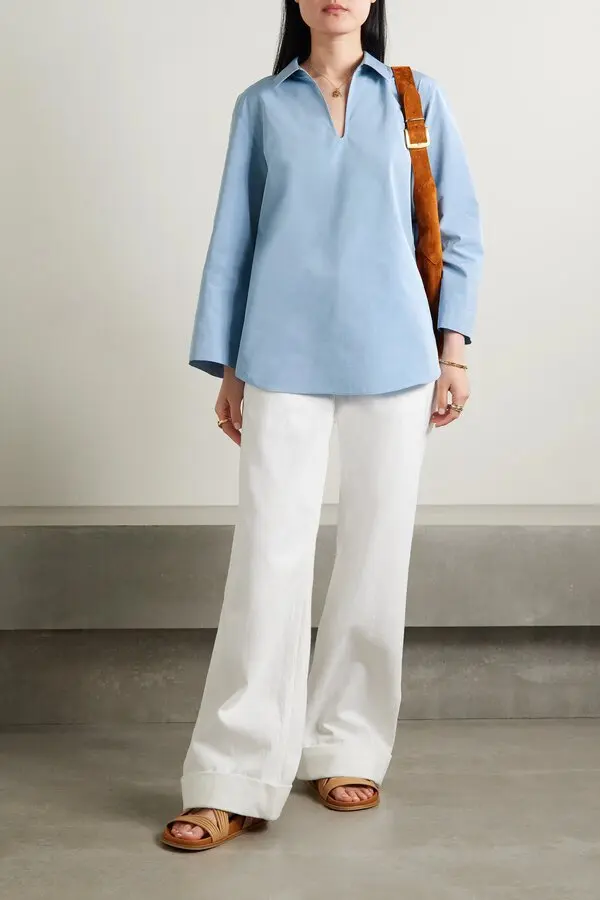 Lafayette 148 New York Cotton-sateen Top