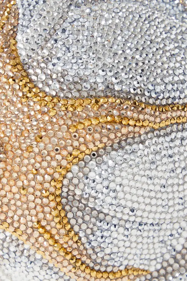 Judith Leiber Rose Desiree Clutch - Silver