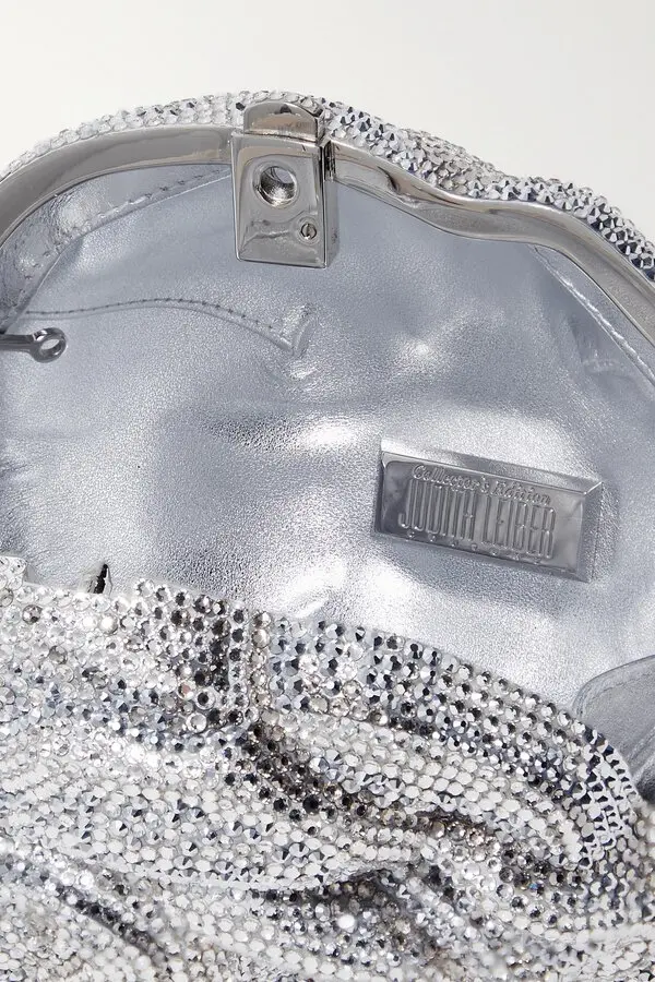 Judith Leiber Rose Desiree Clutch - Silver