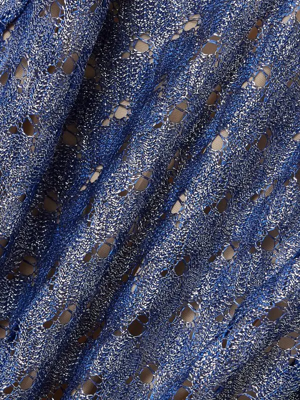 Missoni Metallic Crochet-knit Swimsuit - Blue