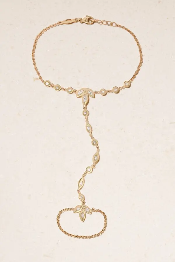 Jacquie Aiche Blossom 14-karat Diamond Bracelet - Gold