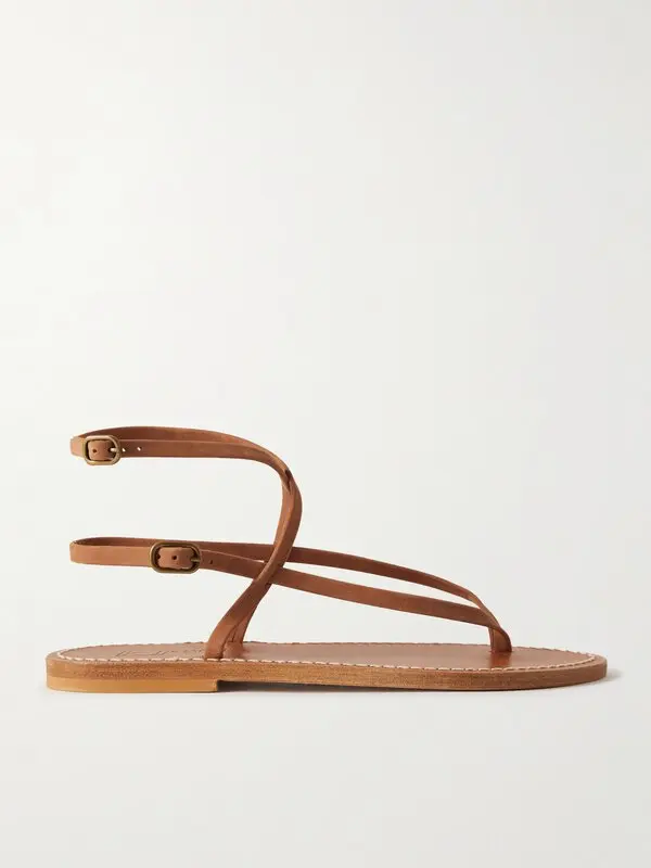 K.JACQUES Abako Leather Sandals - Brown