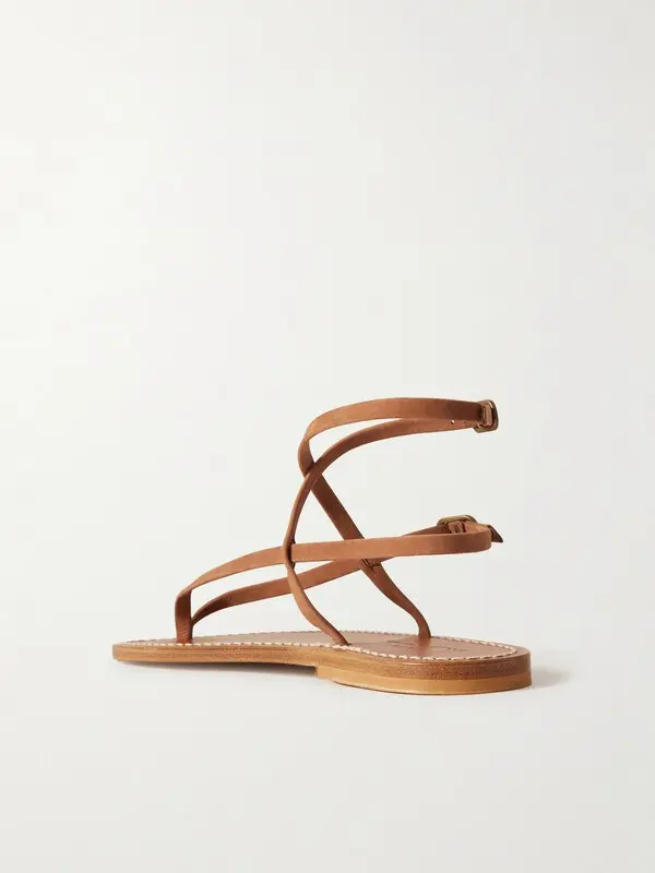K.JACQUES Abako Leather Sandals - Brown