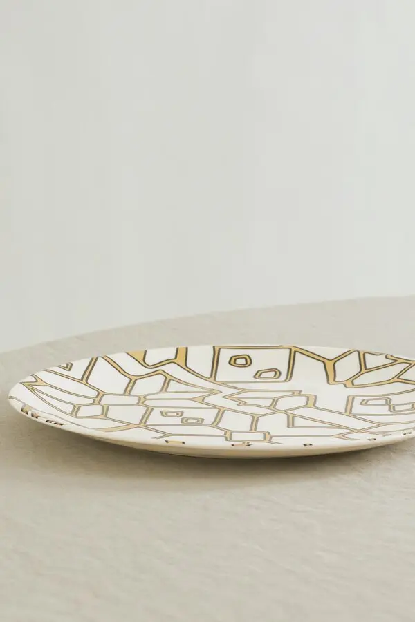 NIMEROLOGY Here Comes The Sun 31cm -plated Bone China Charger Plate