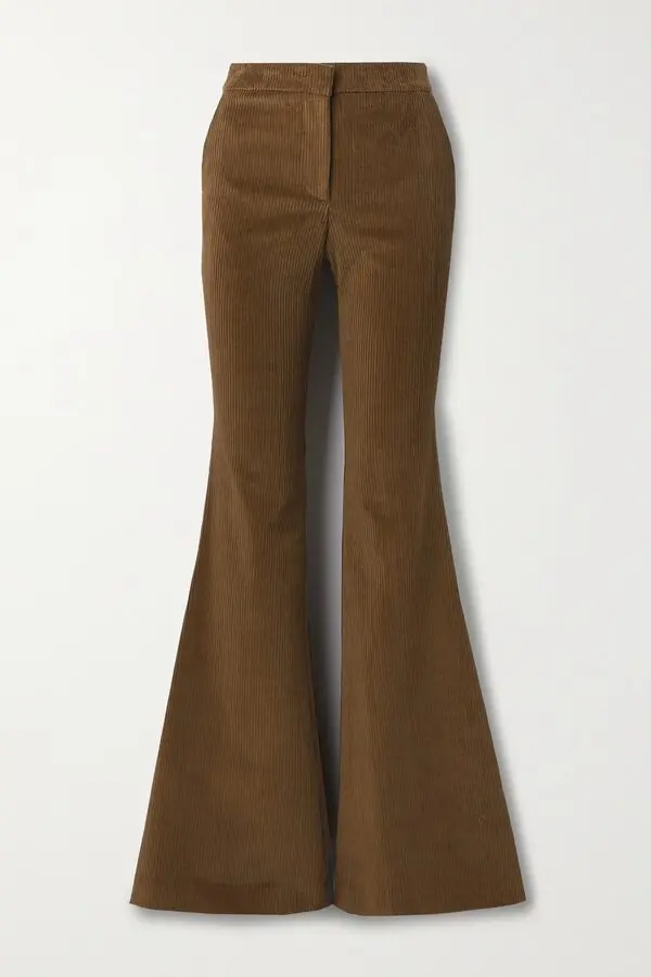 Adam Lippes Cotton-blend Corduroy Wide-leg Trousers
