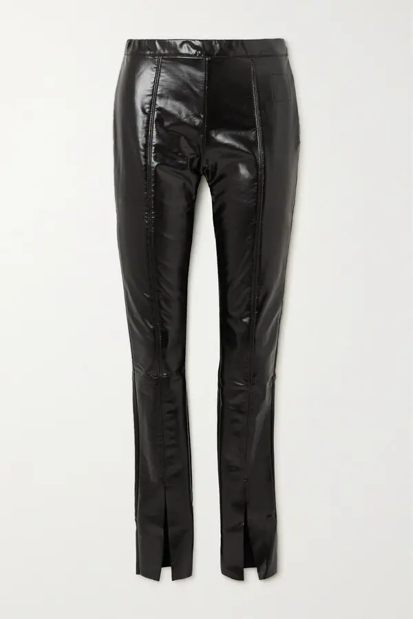 Rick Owens Coated Cotton-blend Skinny Pants