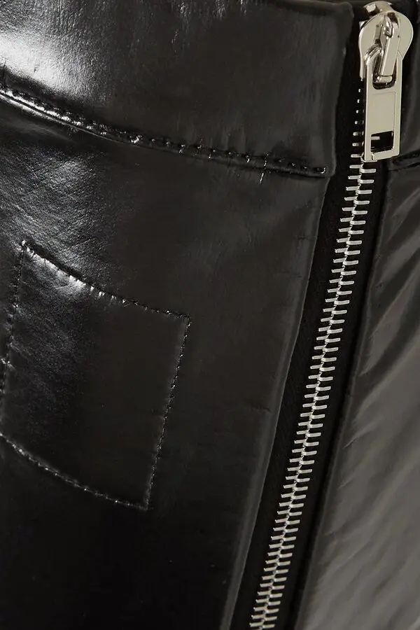 Rick Owens Coated Cotton-blend Skinny Pants