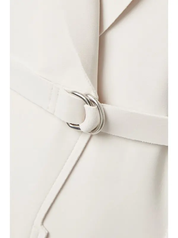 Norma Kamali Belted Pleated Jumpsuit