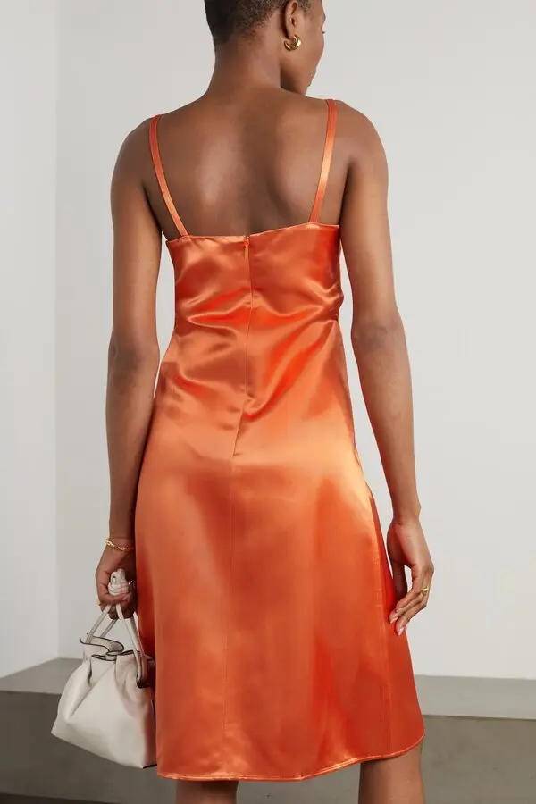 Loewe Silk-paneled Satin Slip Dress