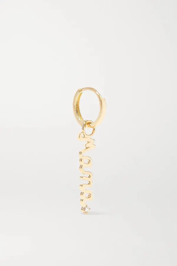 Alison Lou Mama Huggy Earring - Gold