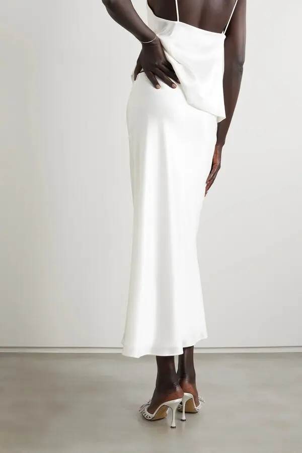 Galvan Valletta Satin Midi Skirt