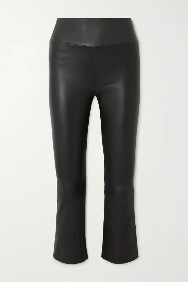 Sprwmn Cropped Leather Leggings