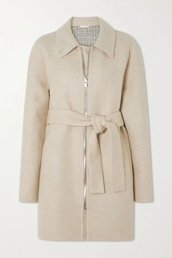 Givenchy Belted Wool, Silk, And Cashmere-blend Coat