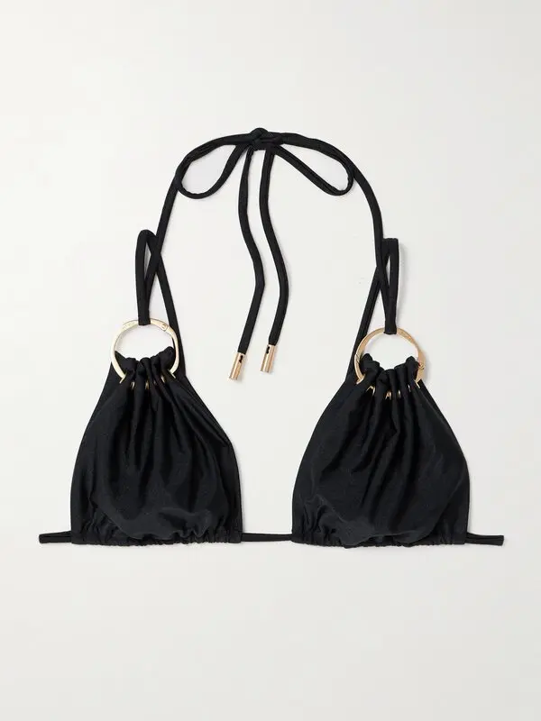 Cult Gaia Golda Embellished Bikini Top