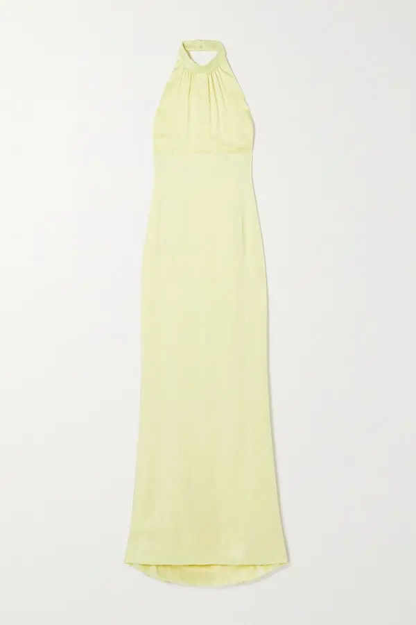 Givenchy Crystal-embellished Halterneck Gown - Yellow