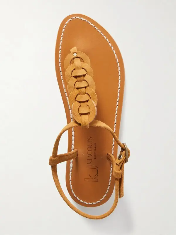 K.JACQUES Lemovis Woven Suede Sandals