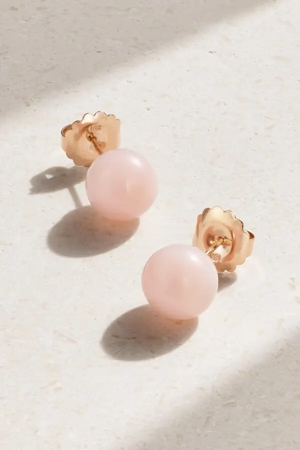 Irene Neuwirth Large Gumball Opal Earrings - Gold