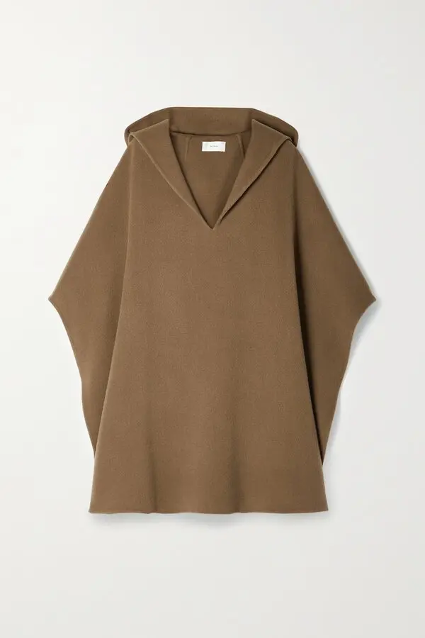 THE ROW Nusa Hooded Wool And Cashmere-blend Poncho