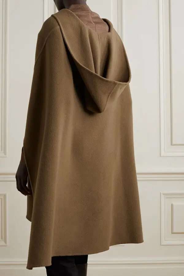 THE ROW Nusa Hooded Wool And Cashmere-blend Poncho