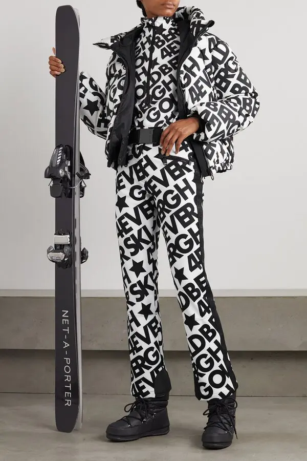 Goldbergh Skistar Printed Belted Flared Ski Pants