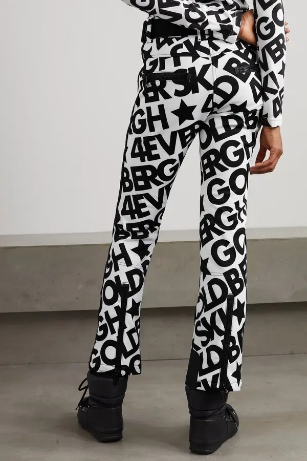 Goldbergh Skistar Printed Belted Flared Ski Pants