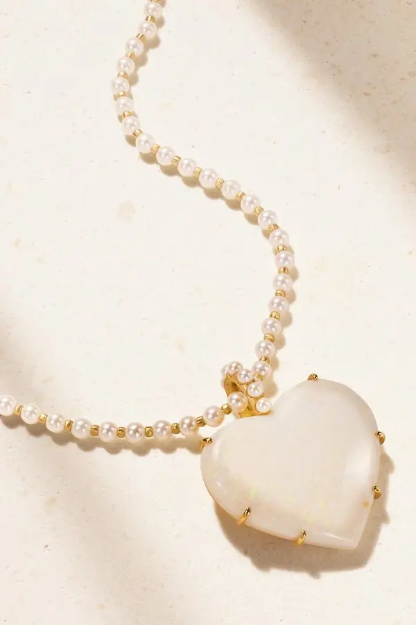 Irene Neuwirth Love 18-karat Pearl And Opal Necklace - Gold