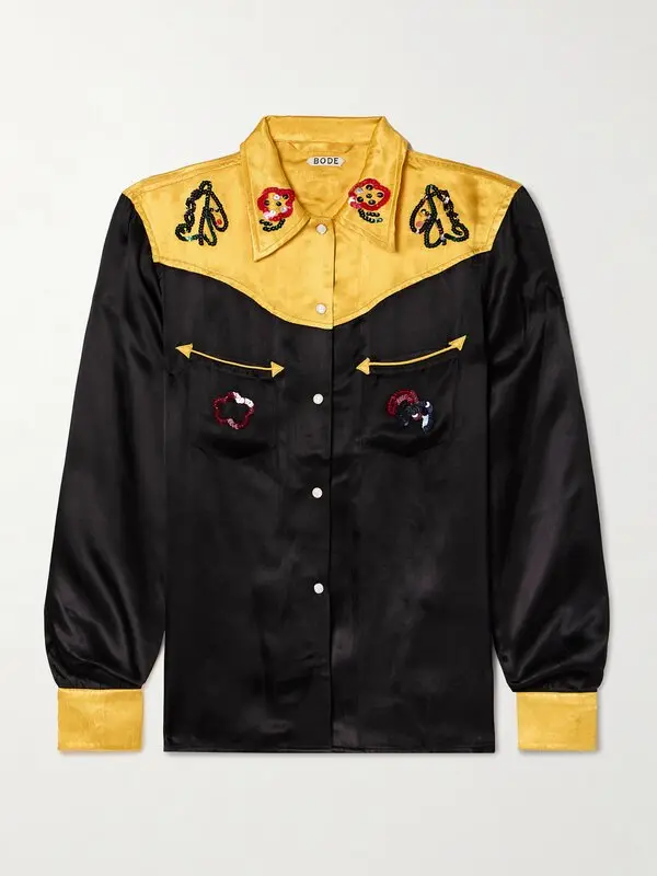 BODE Rodeo Sequin-embellished Shirt