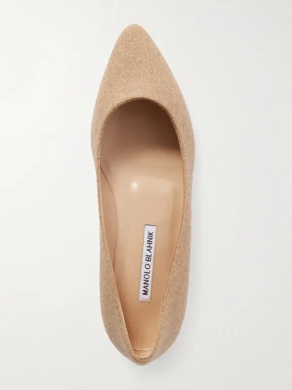 Manolo Blahnik Lanza Bb Wool Flats