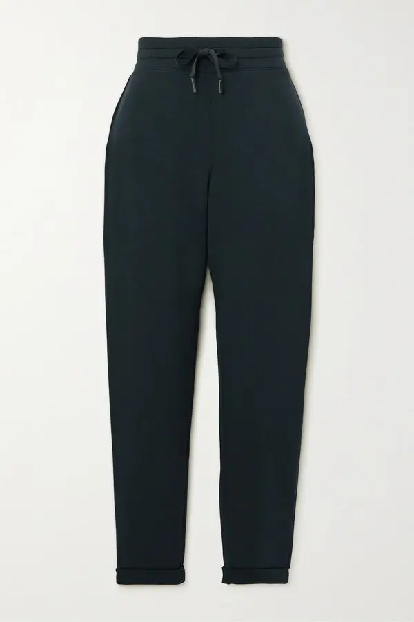 Spanx Air Essentials Stretch-jersey Tapered Sweatpants - Black