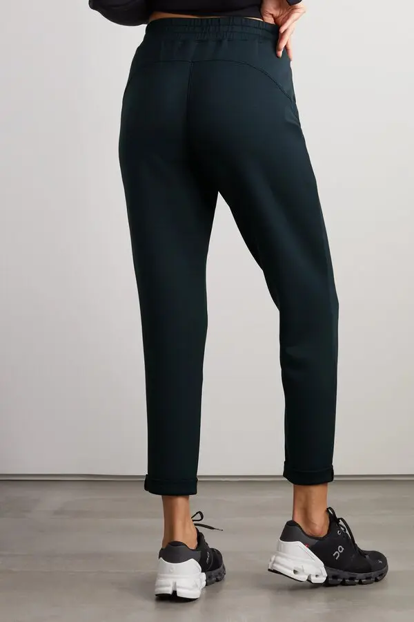 Spanx Air Essentials Stretch-jersey Tapered Sweatpants - Black